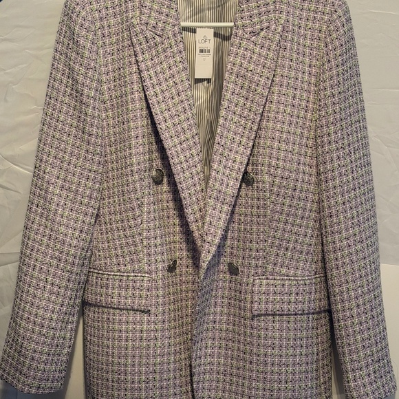 LOFT | Jackets & Coats | Loft Tweed Double Breasted Blazer | Poshmark